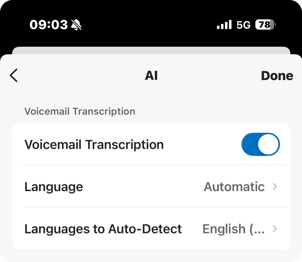 Configure AI Voicemail Transcription
