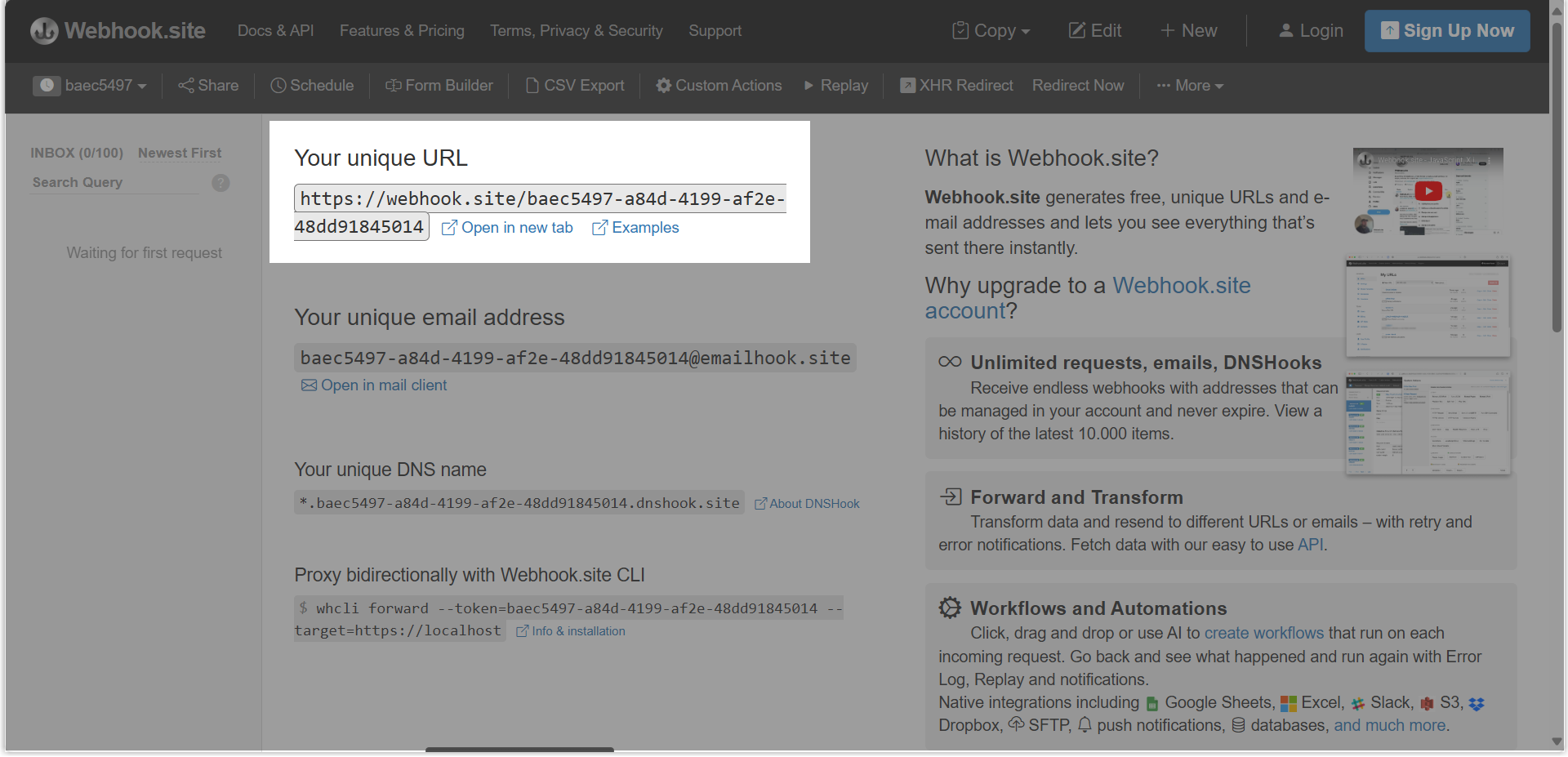 Monitor Events via Webhook