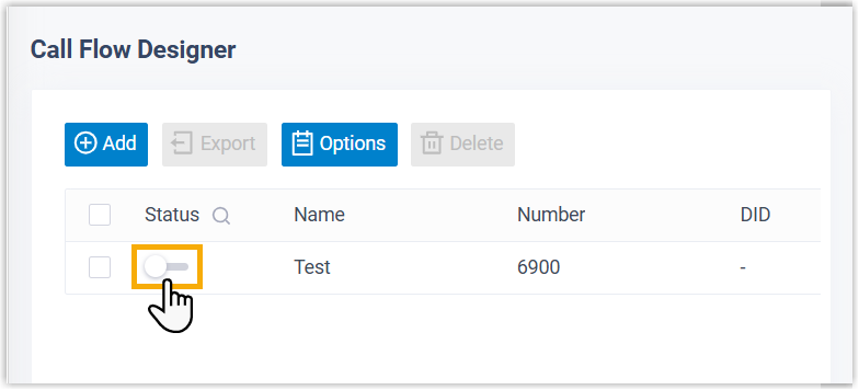 Set up a Call Flow from Existing Flow