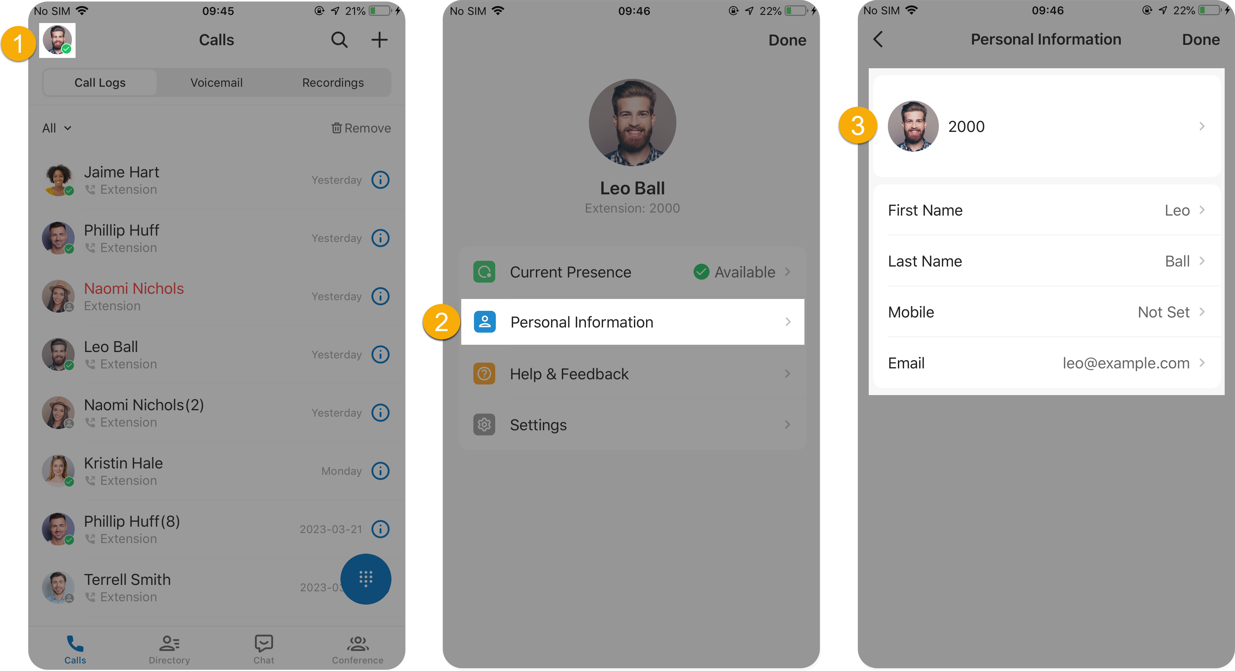 Edit Personal Information
